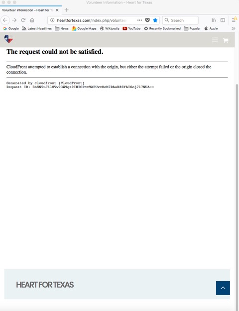 Cloudfront Error Some Users Are Getting The Request Could Not Be